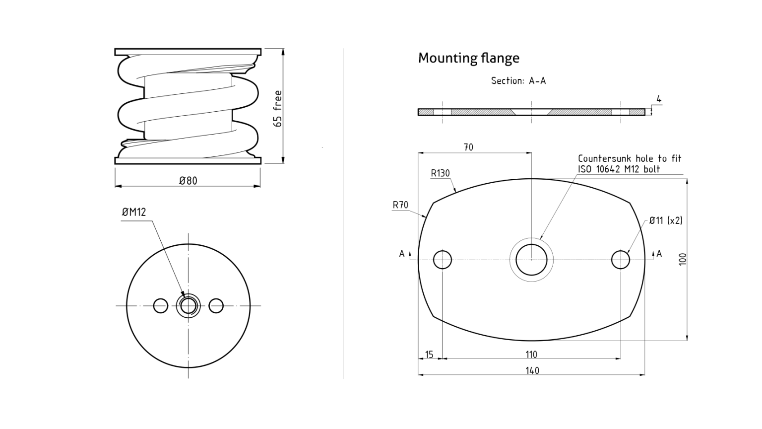 Spring Isolator VT4421 - Vibratec