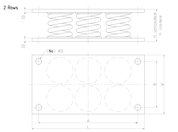 Spring Packages 1, 2 or 3 rows - Vibratec